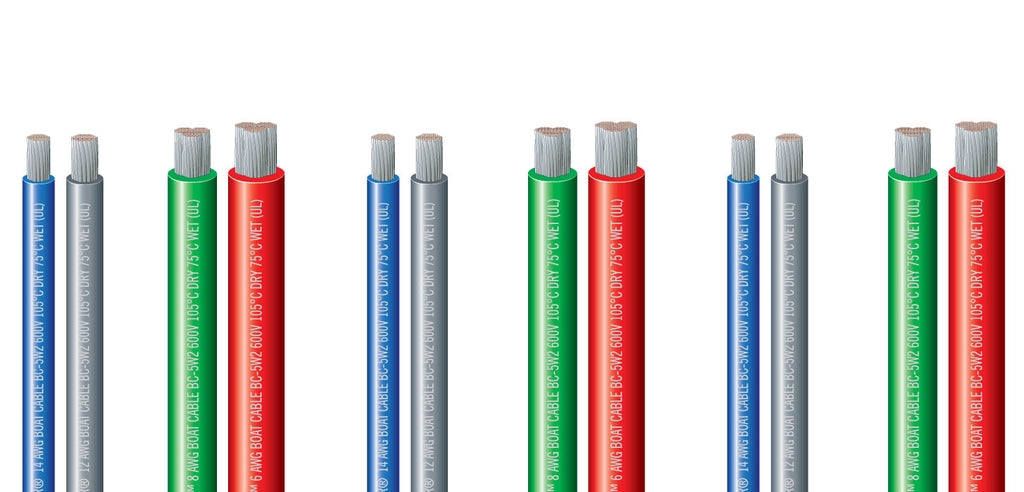 Marine Wire, AWG Gauge Size Tinned Marine Grade Primary Wire – Custom ...